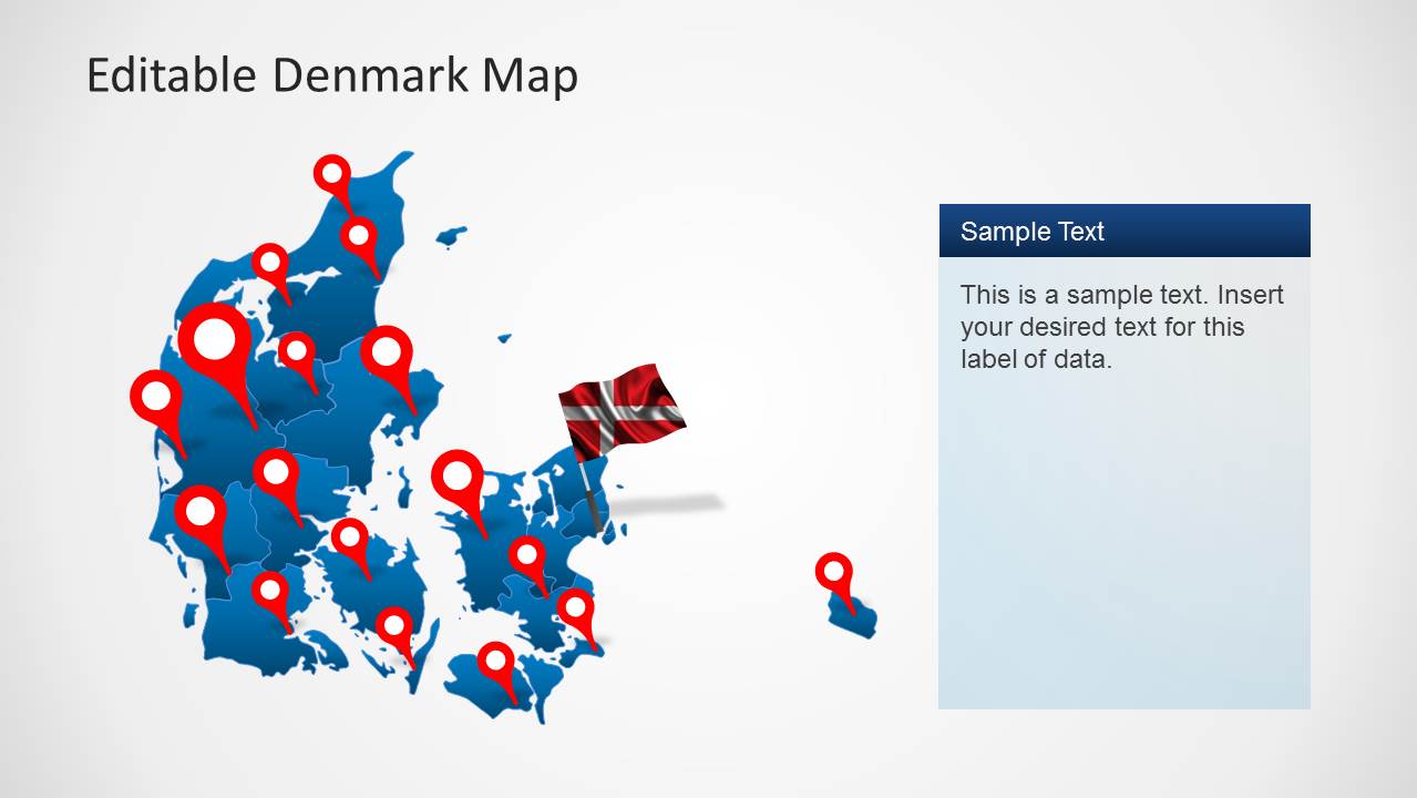 Editable Denmark Map Template for PowerPoint - SlideModel