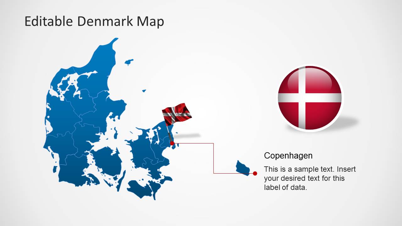 Editable Denmark Map Template for PowerPoint - SlideModel