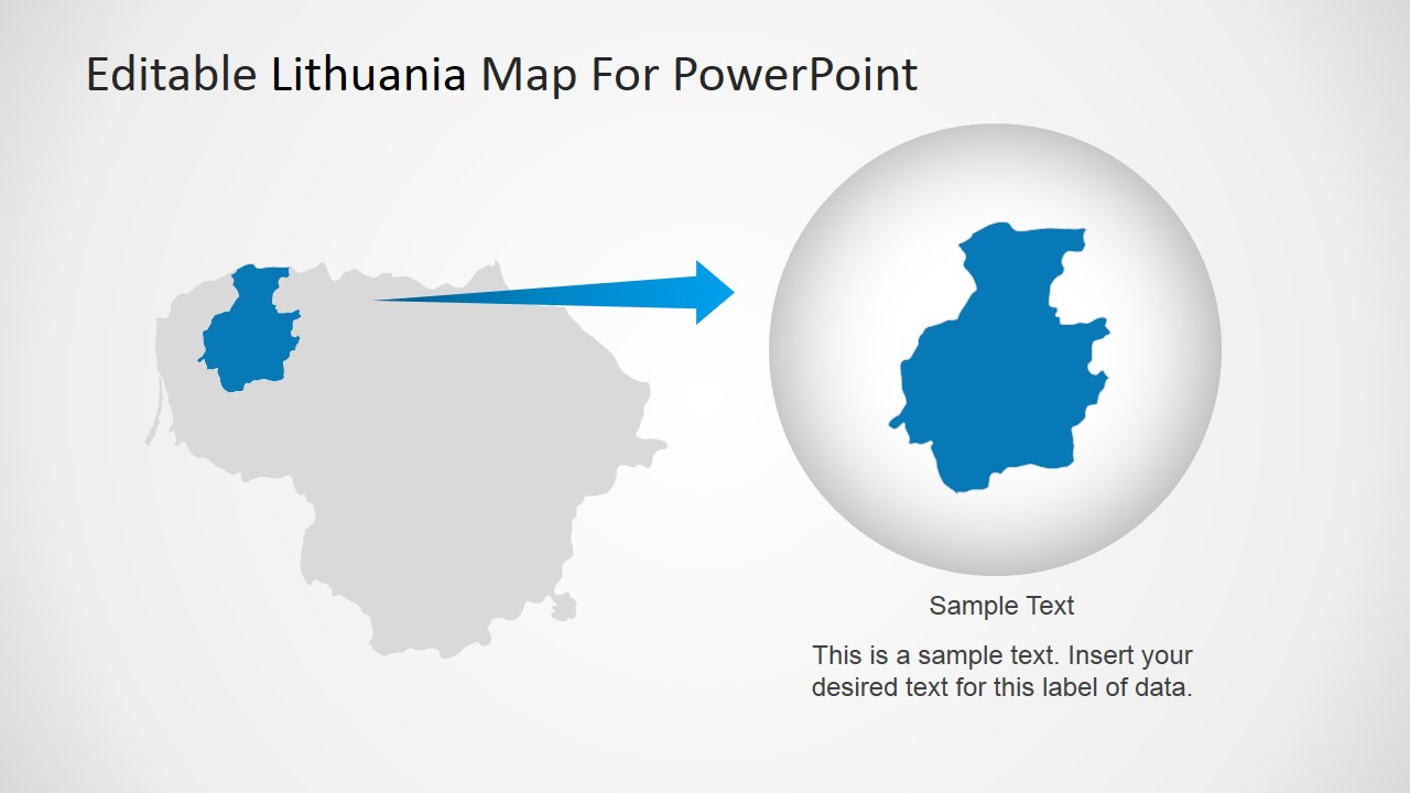 Editable Lithuania PowerPoint Map - SlideModel