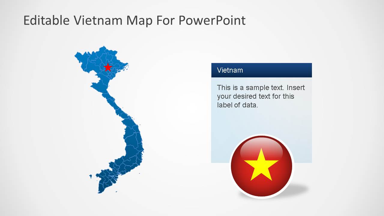 Editable Vietnam PowerPoint Map - SlideModel