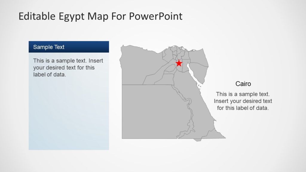 Editable Egypt Map PowerPoint Outline - SlideModel