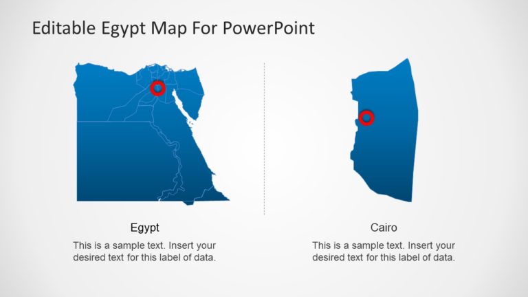 Editable Egypt Map PowerPoint Template with Capital - SlideModel