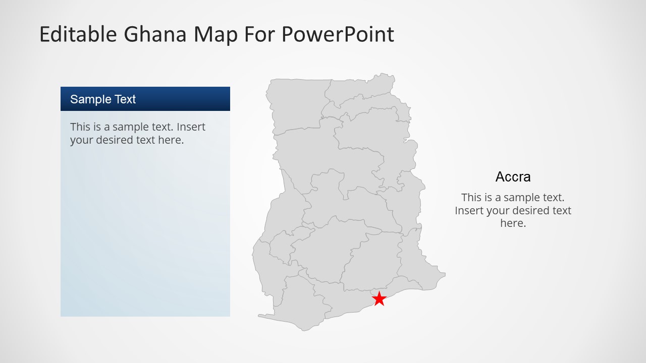 Ghana Map Editable PowerPoint Template - SlideModel Ghana Map Editable PowerPoint Template - SlideModel