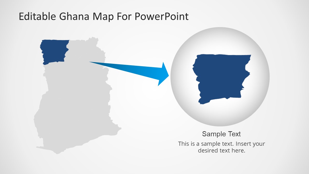 Ghana Map Editable PowerPoint Template - SlideModel