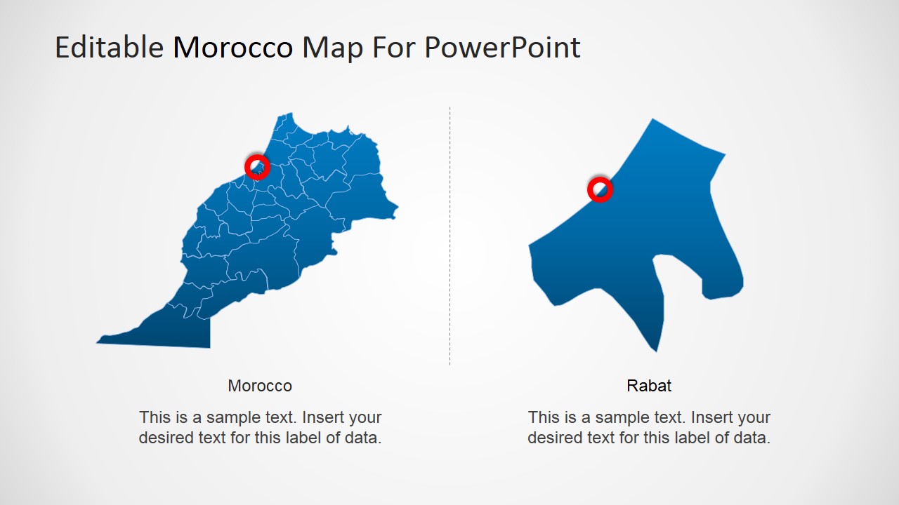 Editable Morocco PowerPoint Map - SlideModel
