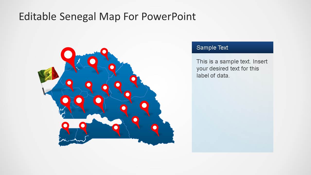 Senegal Editable Map PowerPoint Template - SlideModel