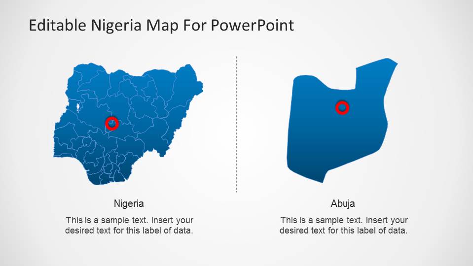 Editable Nigeria PowerPoint Map - SlideModel