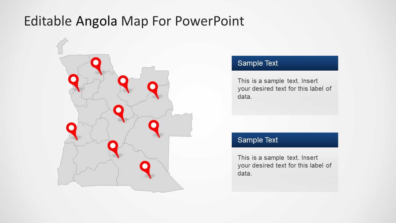 Editable Angola PowerPoint Map - SlideModel