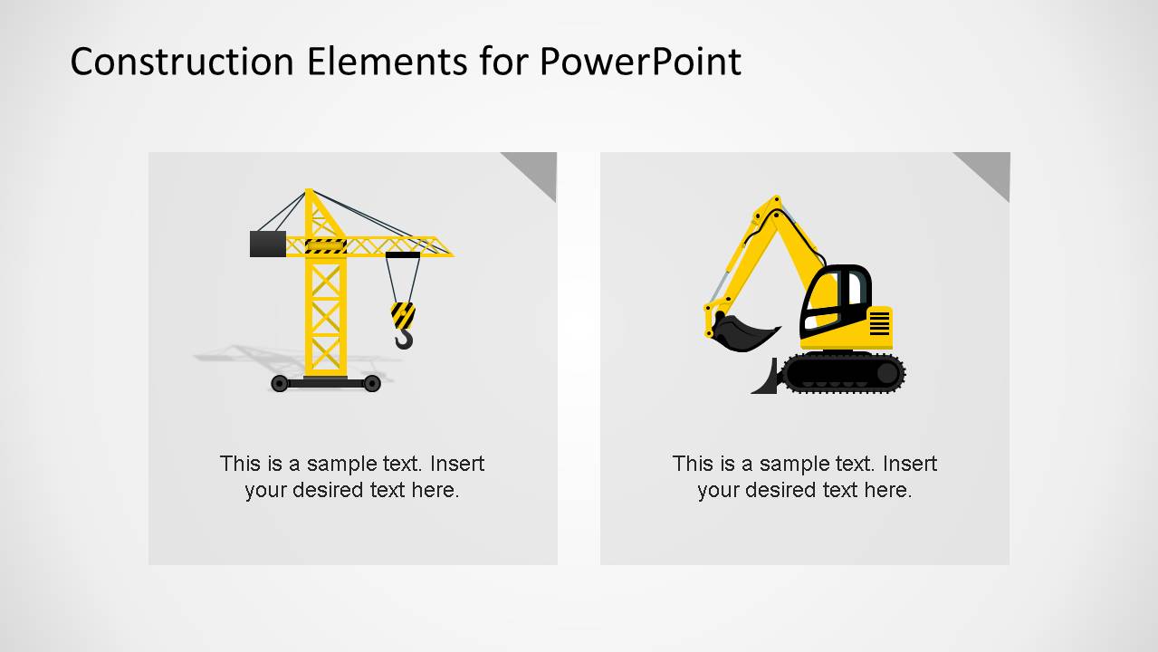 Construction Elements PowerPoint Shapes Template