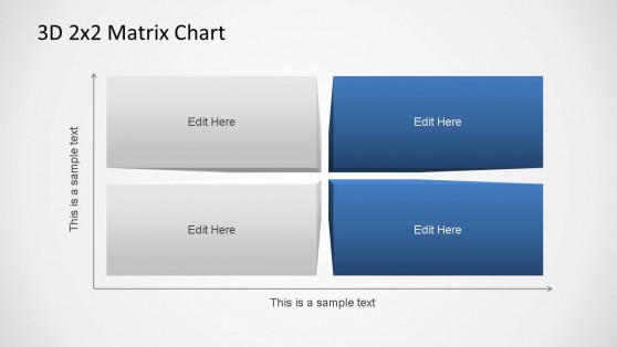 3D Matrix Charts PowerPoint 2x2 Front View - SlideModel