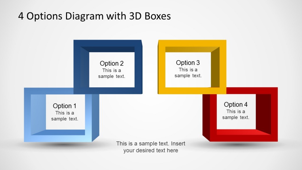 Two 3D PowerPoint Box Ladders created with 3D Boxes - SlideModel