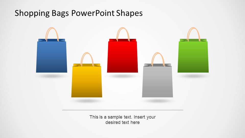 Shopping Bags SALE PowerPoint Shapes - SlideModel