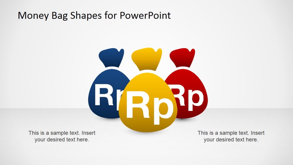 Three Money Bags with Rupiah Currency - SlideModel