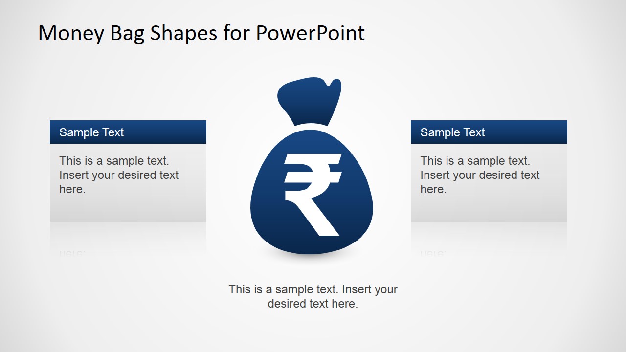 Money Bags with Indian Rupee PowerPoint Template - SlideModel