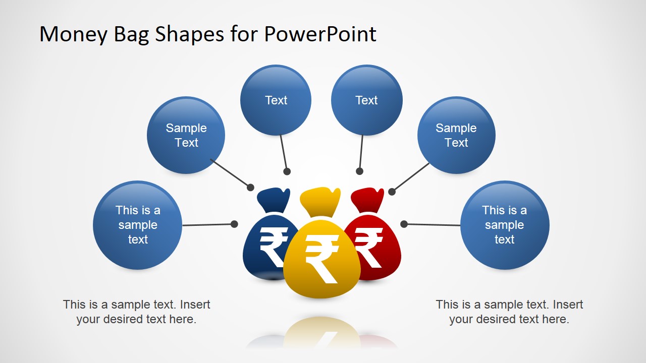 Money Bags with Indian Rupee PowerPoint Template - SlideModel