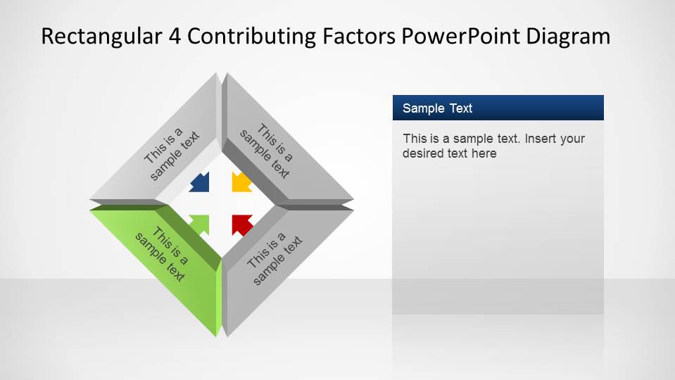 Rectangular 4 Contributing Factors PowerPoint Diagram