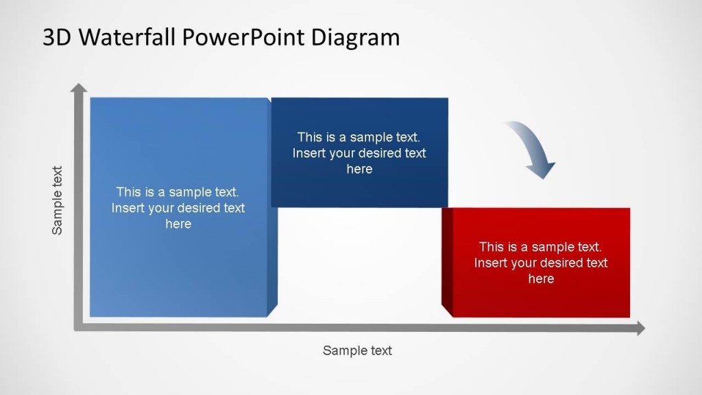 The 3D Steps Waterfall PowerPoint Design - SlideModel