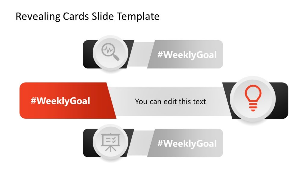 PowerPoint Slide Template of Presentation Revealing Cards - SlideModel