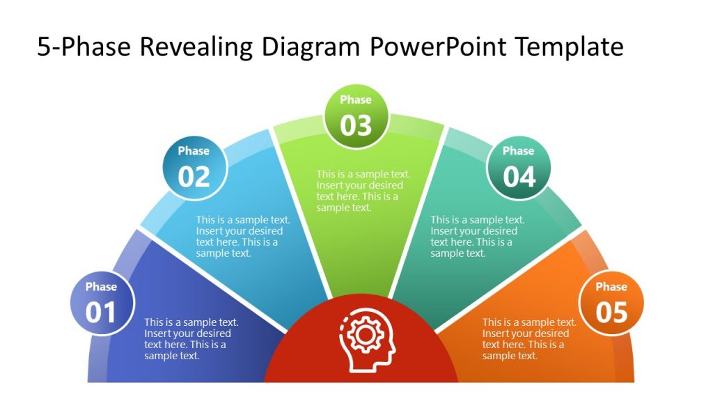 5 Step Semi Circle Diagram for PowerPoint - SlideModel
