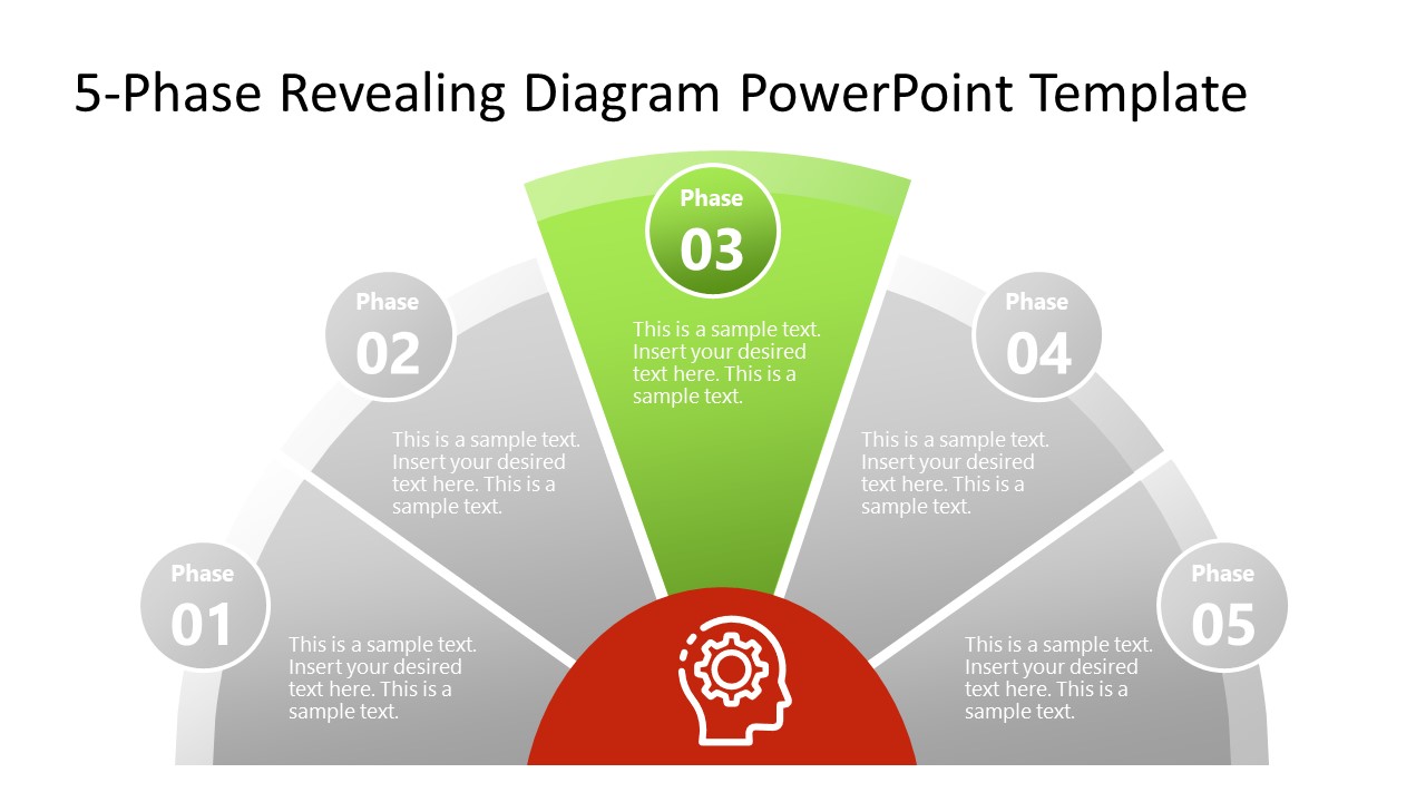 5-Phase Revealing Diagram PowerPoint Template & Google Slides