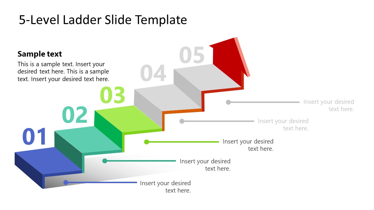 5-Level Ladder PowerPoint Template & Google Slides