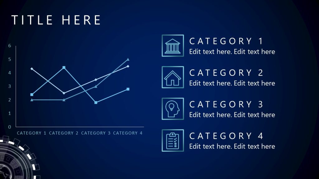 Technology Template Slide with Line Chart - SlideModel