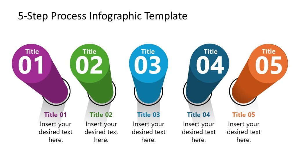 Editable 5 Step Process Infographic Template Slidemodel