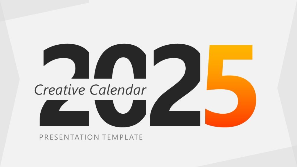 Creative Calendar 2025 Slide Template