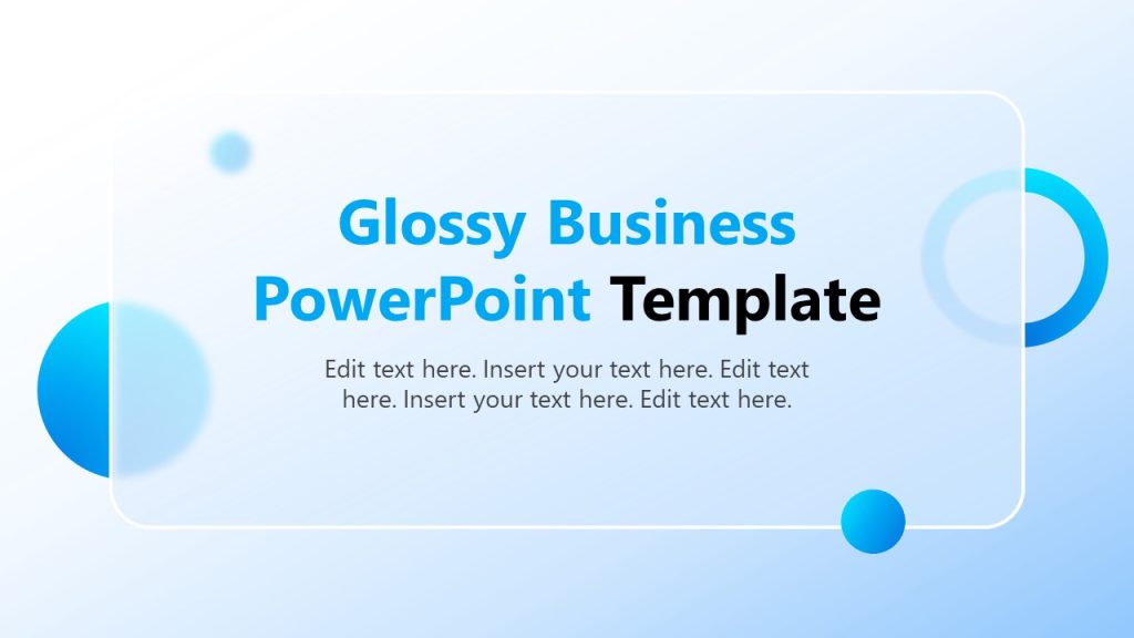Cover Slide with Circular Shapes - Glossy Business PPT Template ...