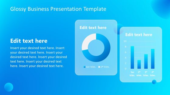 Slide with Blue Background - Glossy Business PPT Template - SlideModel