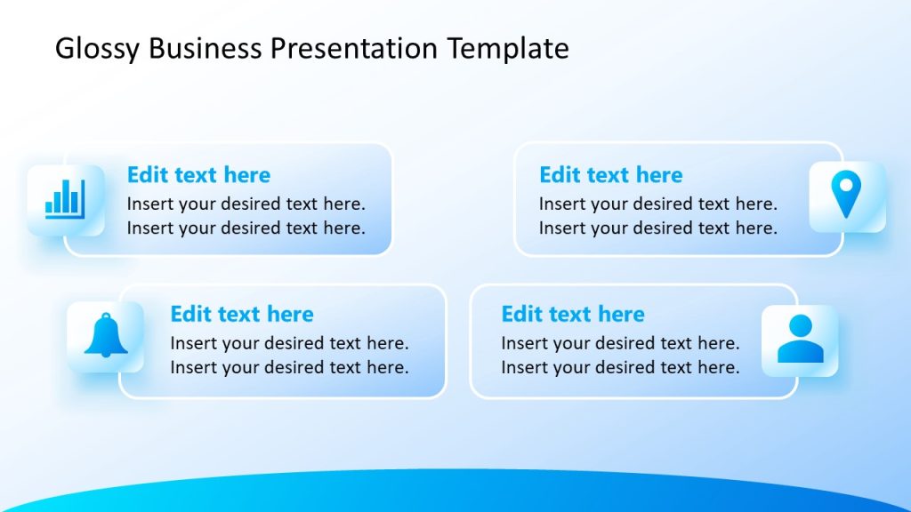 Slide with Editable Icons - Glossy Business Presentation Template ...