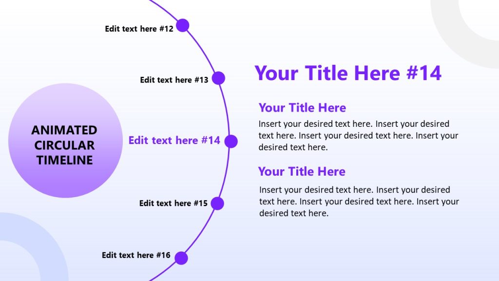 Circular Shape for Title & Text Segments - Animated Circular Timeline ...