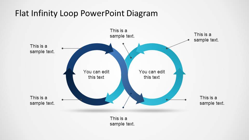 Flat Infinity Loop PowerPoint Diagram - SlideModel