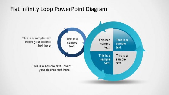 Flat Circular PowerPoint Loops with Right Sector Highlighted - SlideModel