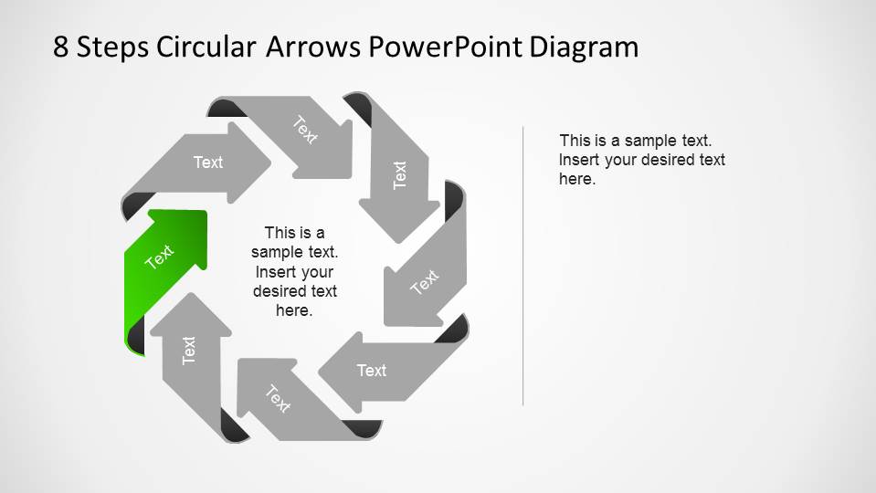 8 Steps Circular Arrows PowerPoint Diagram - SlideModel