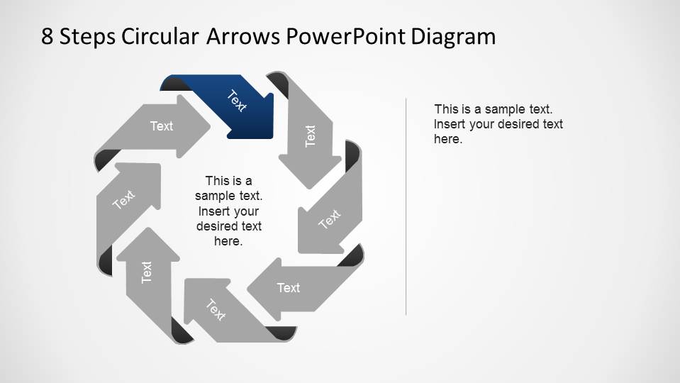 8 Steps Circular Arrows PowerPoint Diagram - SlideModel