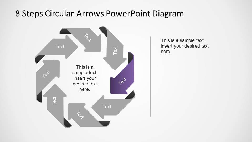 8 Steps Circular Arrows PowerPoint Diagram - SlideModel
