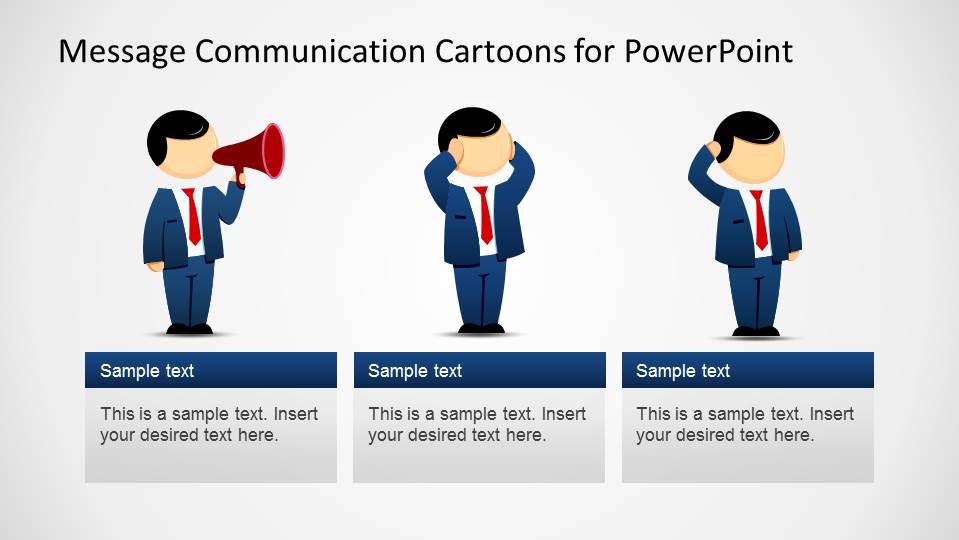 Message Communication Cartoons for PowerPoint - SlideModel
