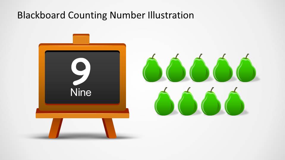 Blackboard Numbers Illustrations PowerPoint Template