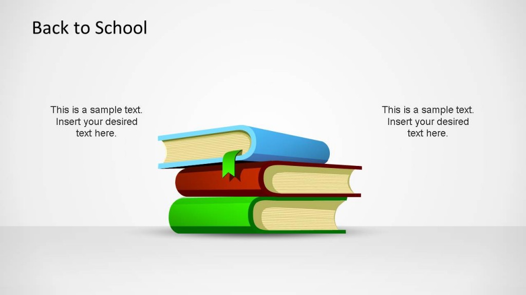 School Reading Books PowerPoint Shapes - SlideModel