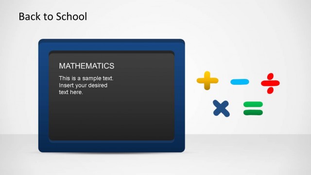 Mathematics Blackboard and Math Symbols PowerPoint Shapes - SlideModel