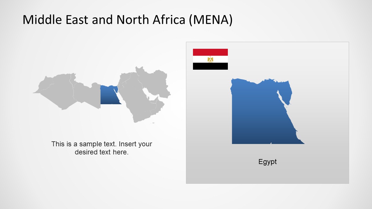 Middle East & North Africa Map Template for PowerPoint - SlideModel