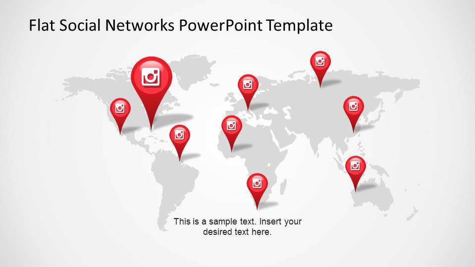 Flat Social Networks Powerpoint Template Slidemodel