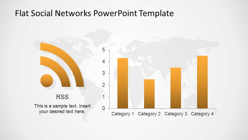 Flat Social Networks PowerPoint Template - SlideModel
