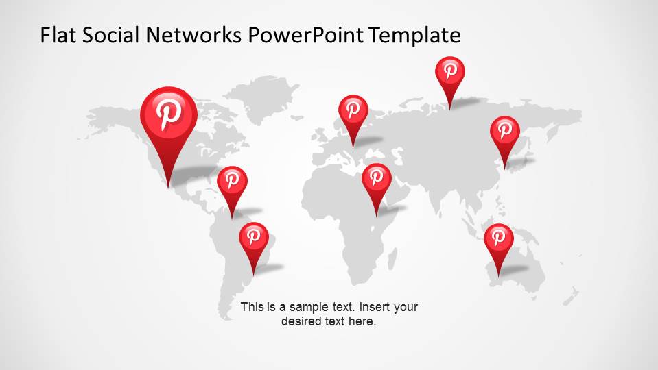 Flat Social Networks PowerPoint Template - SlideModel
