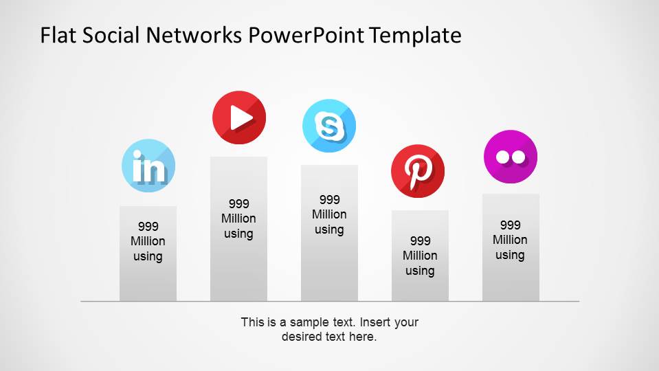 Flat Social Networks Powerpoint Template Slidemodel