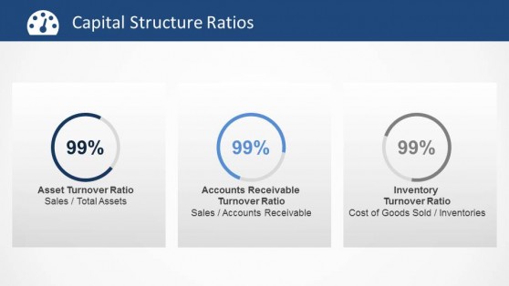 Capital Structure Ratios PowerPoint Donut Charts - SlideModel