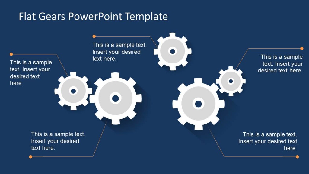 5 Flat Gear Shapes for PowerPoint - SlideModel
