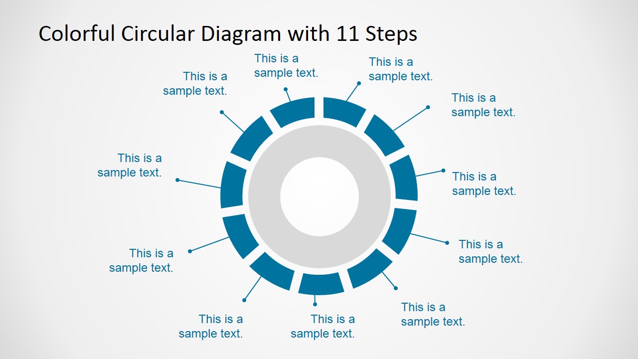 11 Steps Circular PowerPoint Diagram - SlideModel
