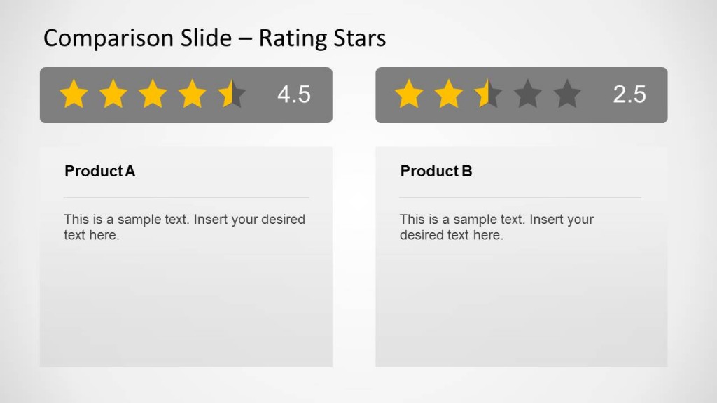 Two PowerPoint Comparison Tables with Review Ratings - SlideModel